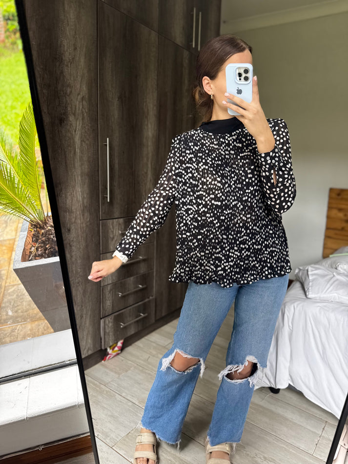 ZARA polka dot top (X12) – Thrift and Thrive